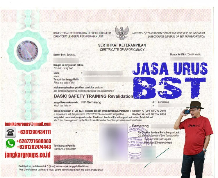 Syarat Pembuatan BST Basic Safety Training