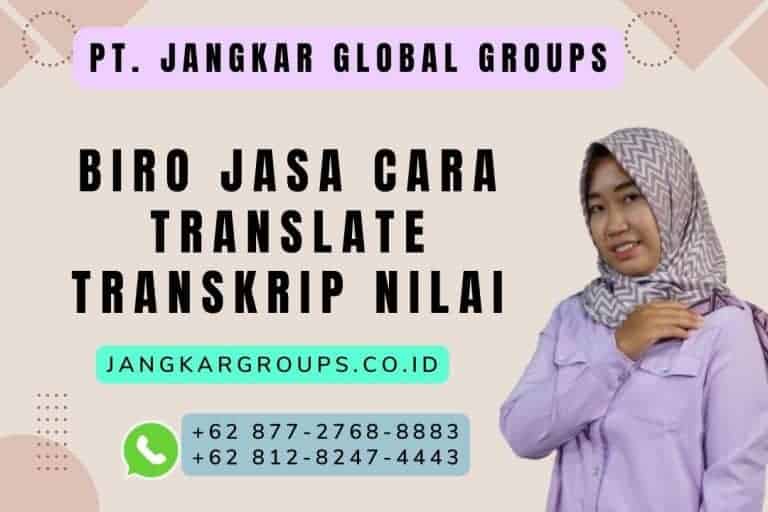 Translate Indonesian To English Transkrip Nilai